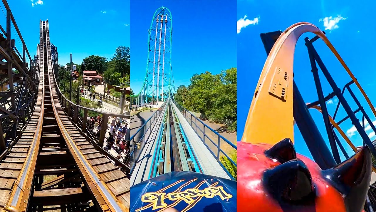 5 Awesome Roller Coasters At Six Flags Great Adventure! Front Seat POV ...