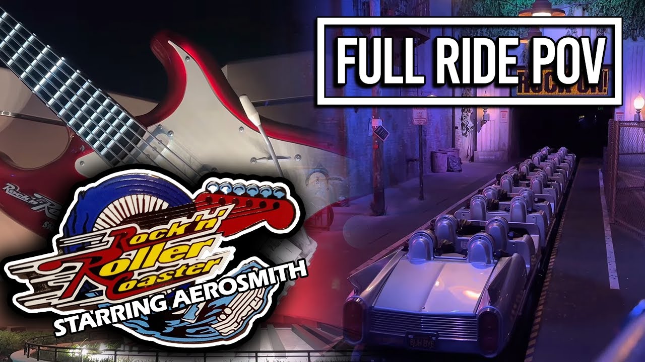 Rock ‘N’ Roller Coaster Starring Aerosmith - Queue And Preshow - Full Ride POV | Theme-Park.org