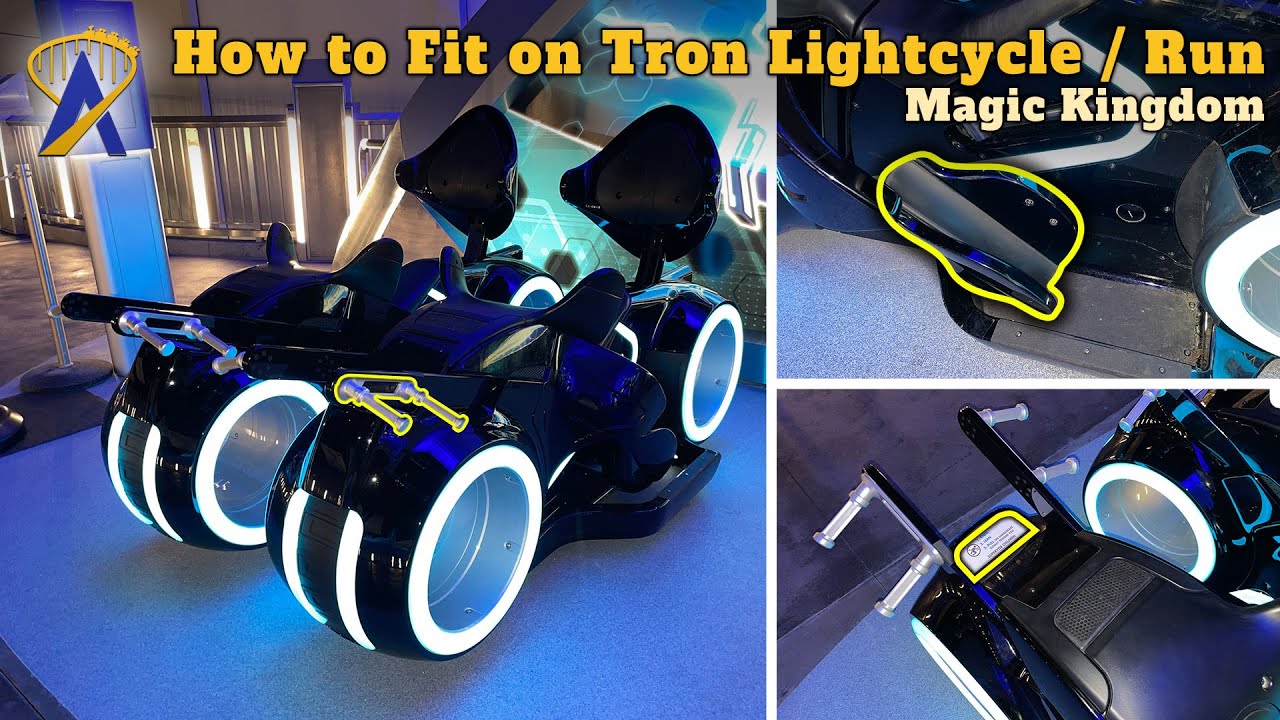 How To Sit And Fit Right On Tron Lightcycle / Run Roller Coaster Bike ...