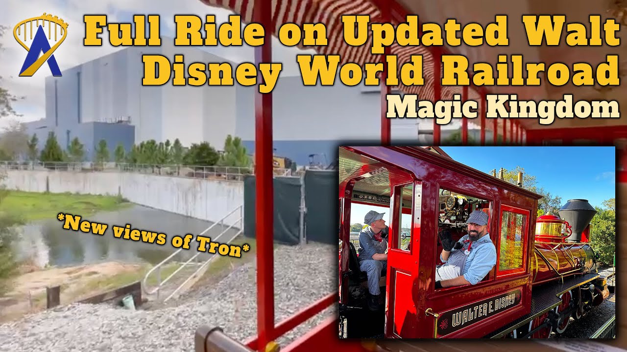 Full Ride On The Magic Kingdom Train With New Narration And Tron View ...