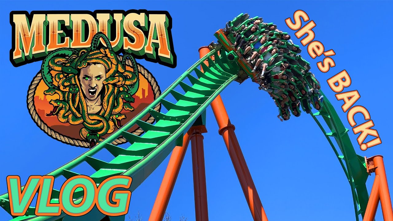 Medusa Is BACK! | VLOG | Six Flags Great Adventure | April 2022 | Theme-Park.org