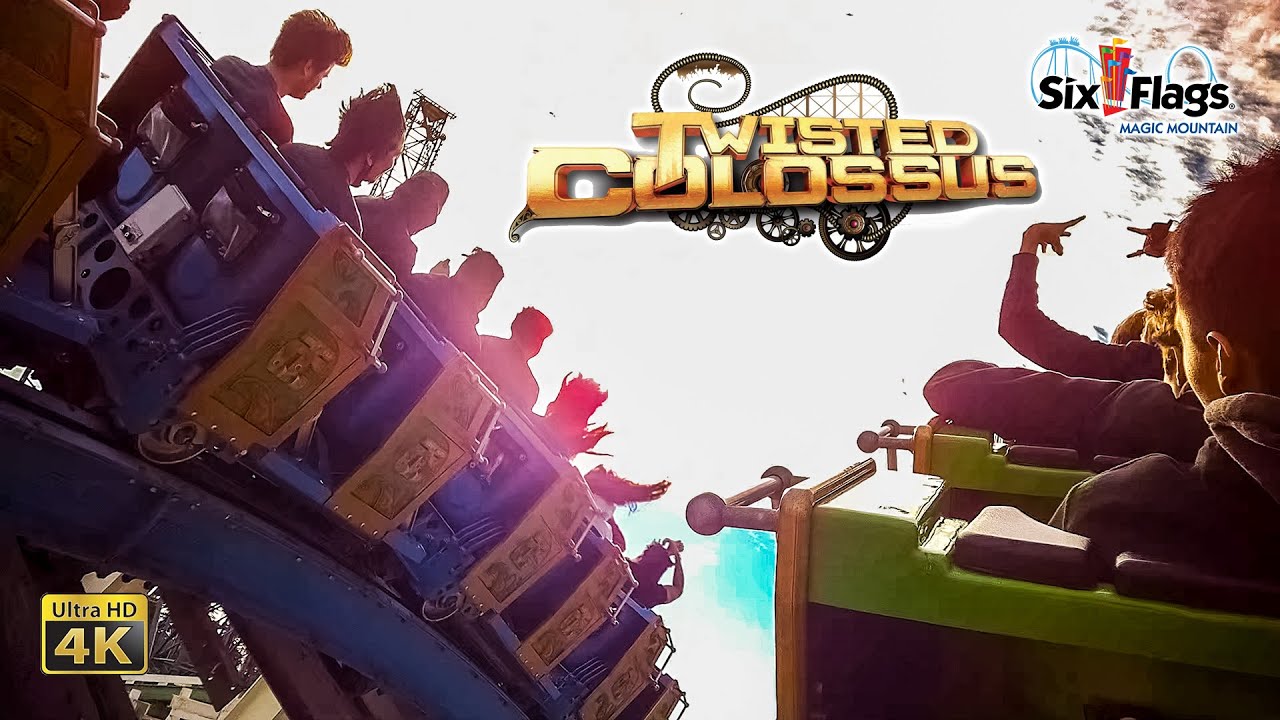 2022 Twisted Colossus Roller Coaster On Ride Back Row 4K POV Six Flags ...