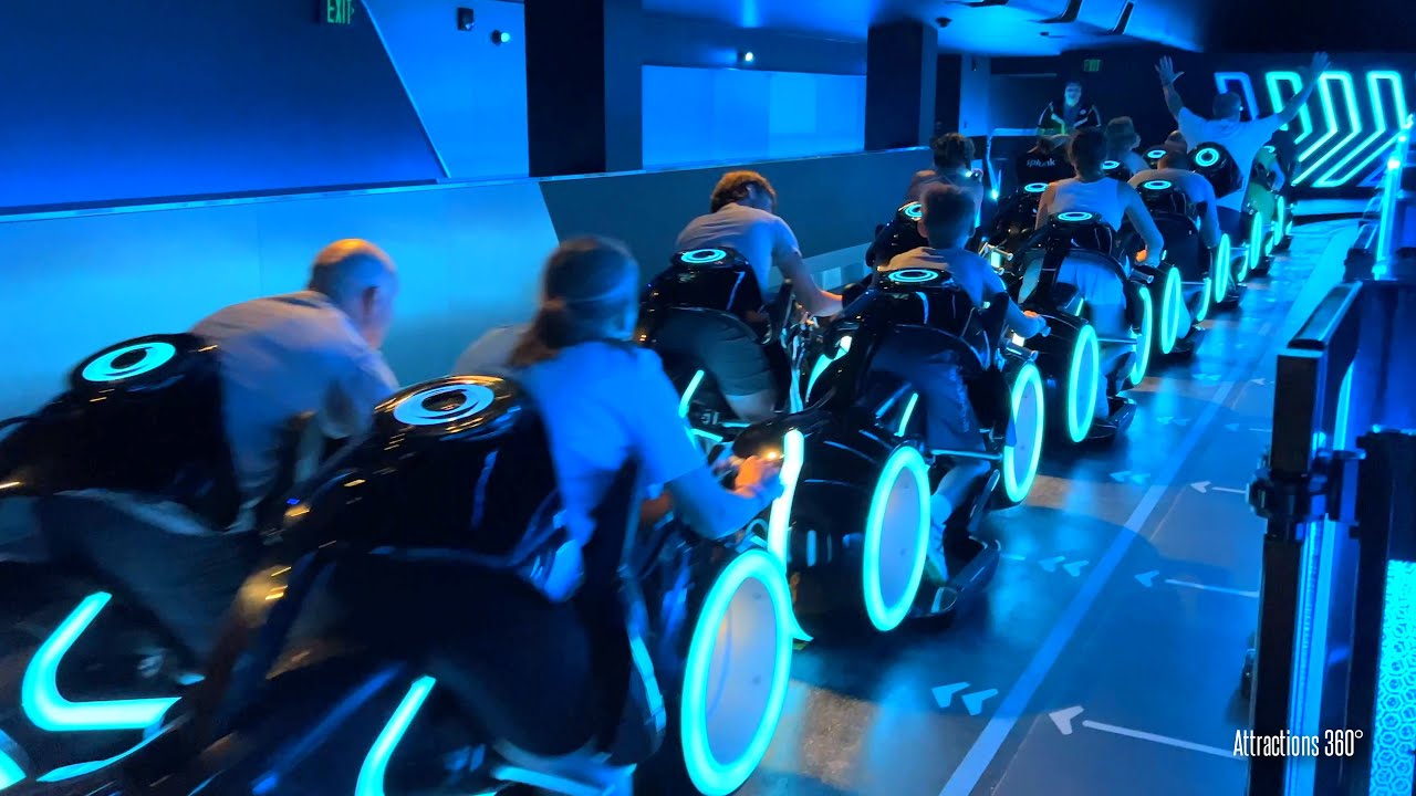 TRON RIDE! Front & Back Row Ride-through | Magic Kingdom At Walt Disney ...